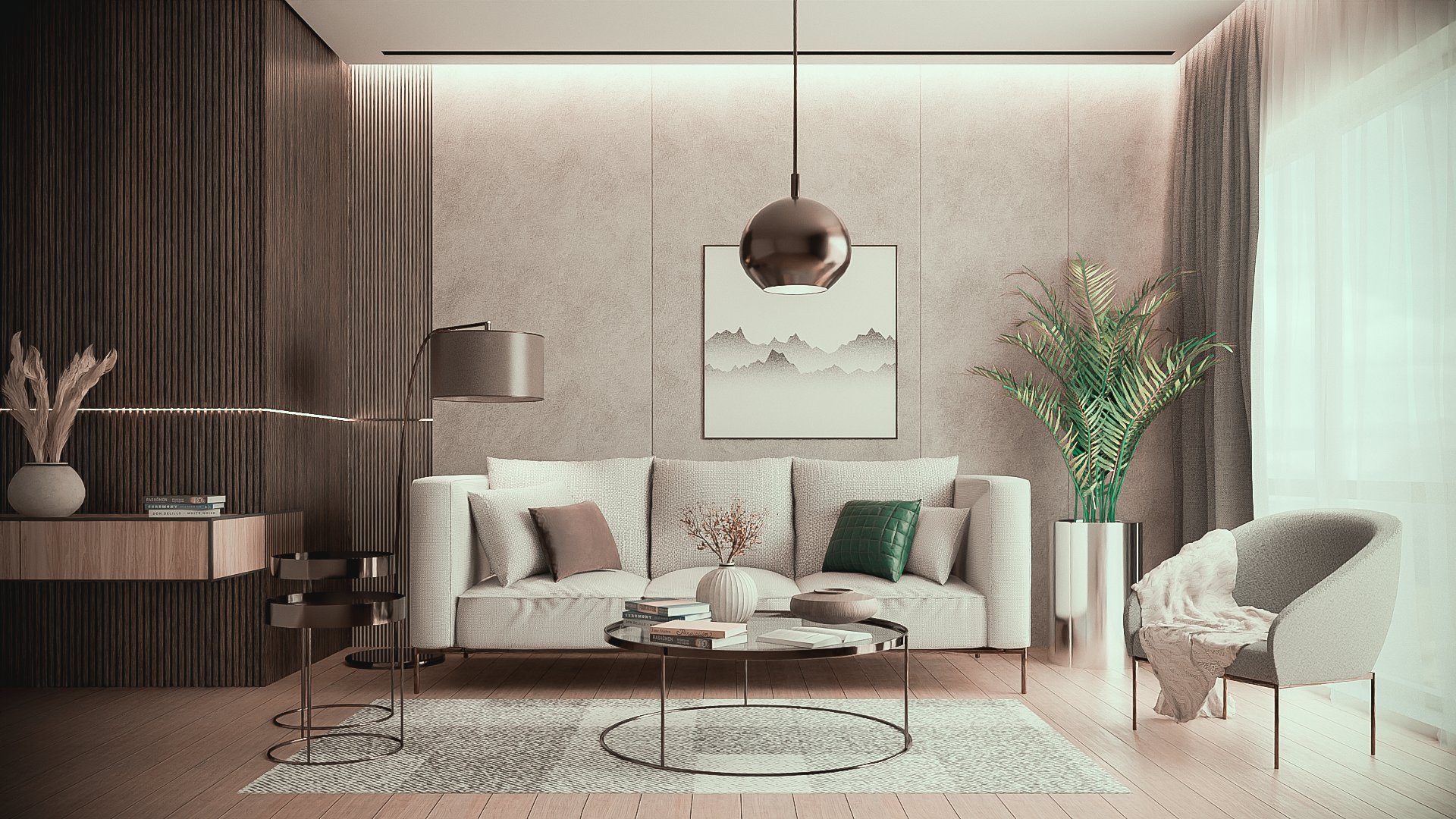 Minimalist Living Room | Interior scenes | BlenderKit