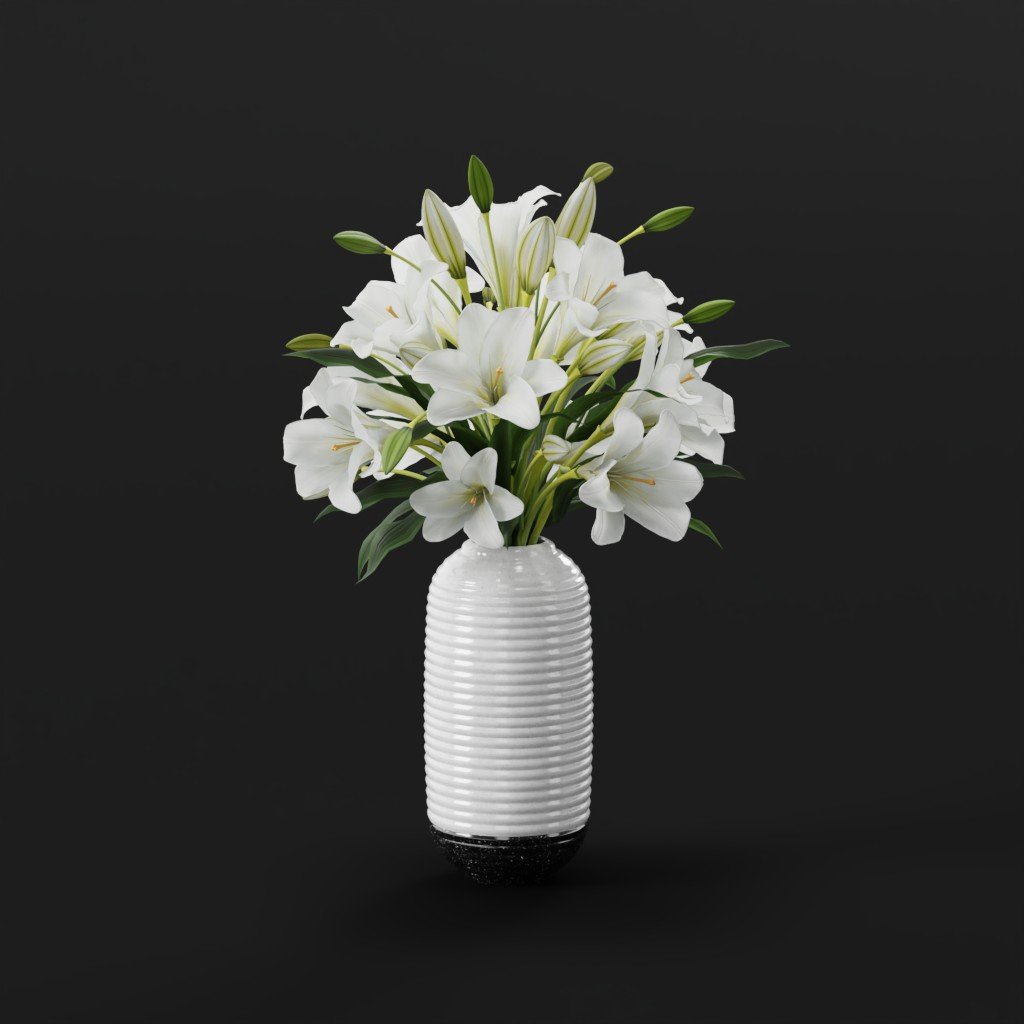 White Lily | Indoor Plants models | BlenderKit