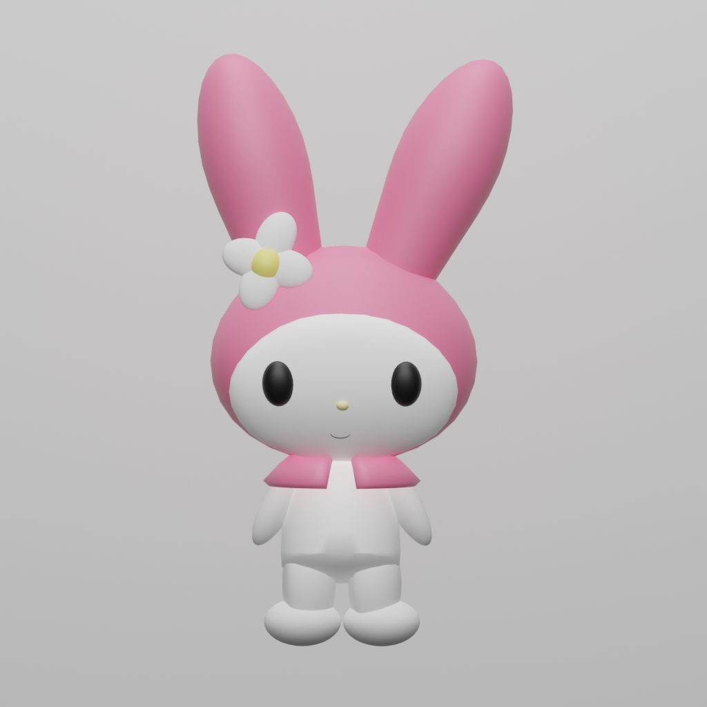 My Melody bunny | Mammals models | BlenderKit