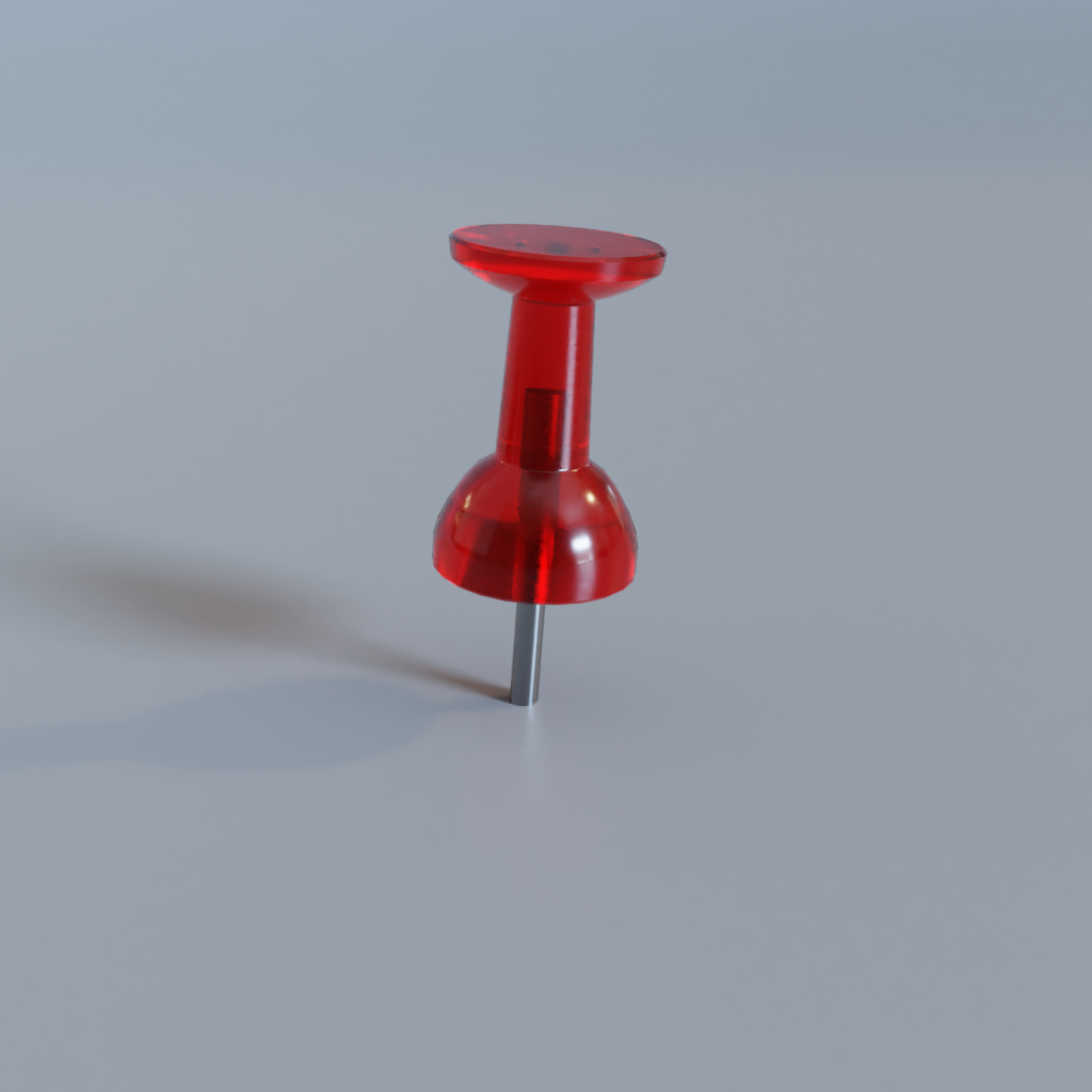 Red plastic pin | FREE Miscellaneous models | BlenderKit