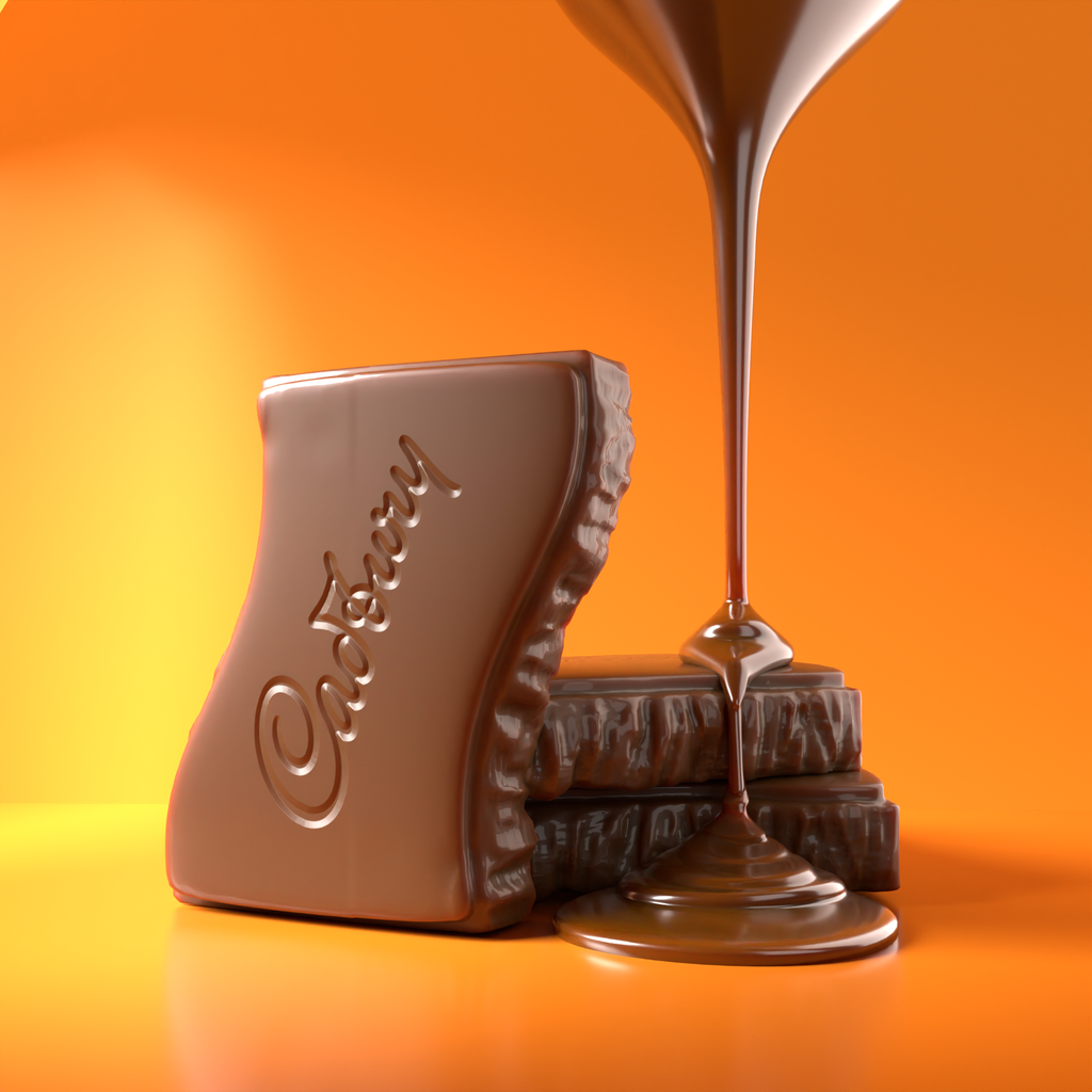 Chocolate with caramel drop | Mockup scenes | BlenderKit