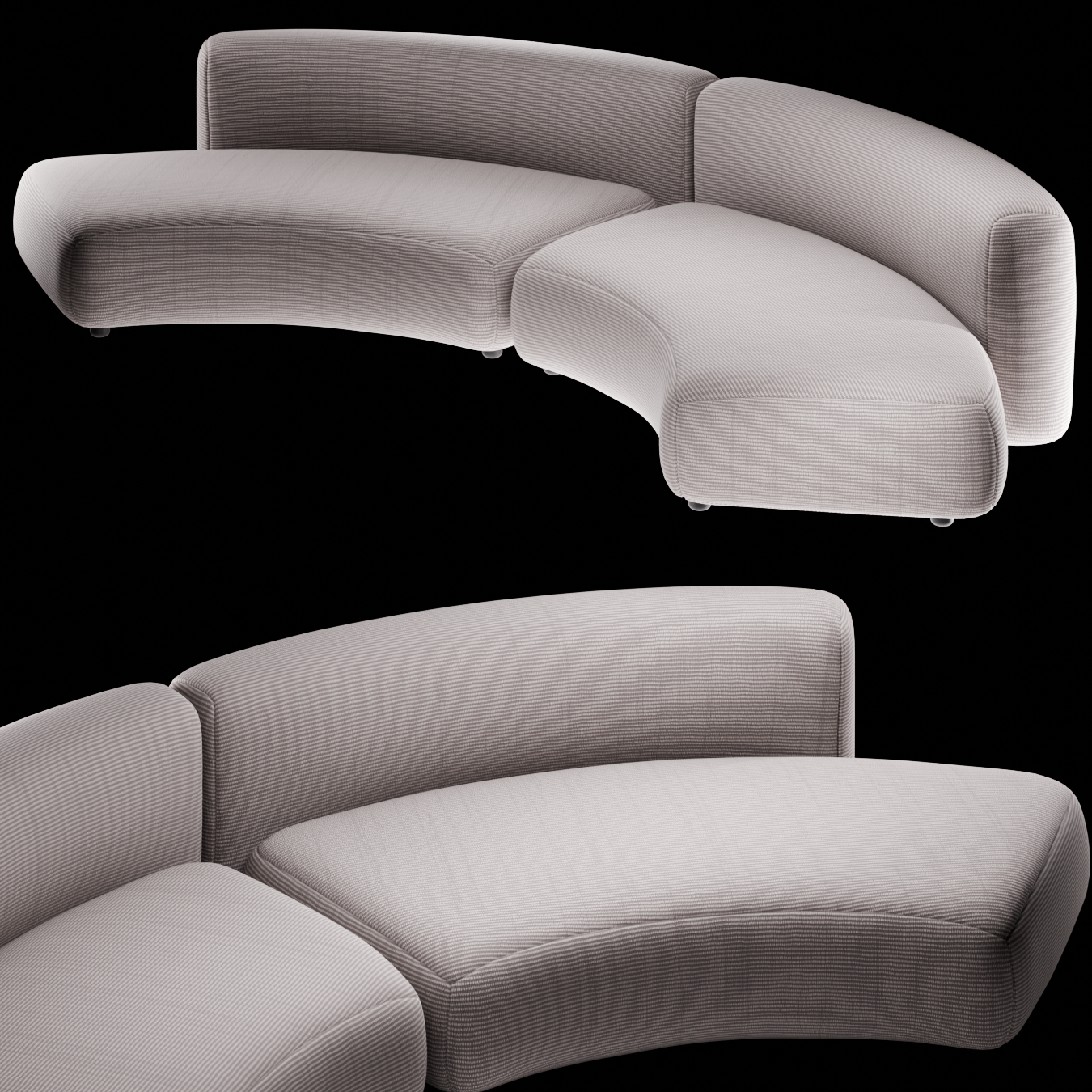 Cosy Curve Sofa | FREE Sofas models | BlenderKit