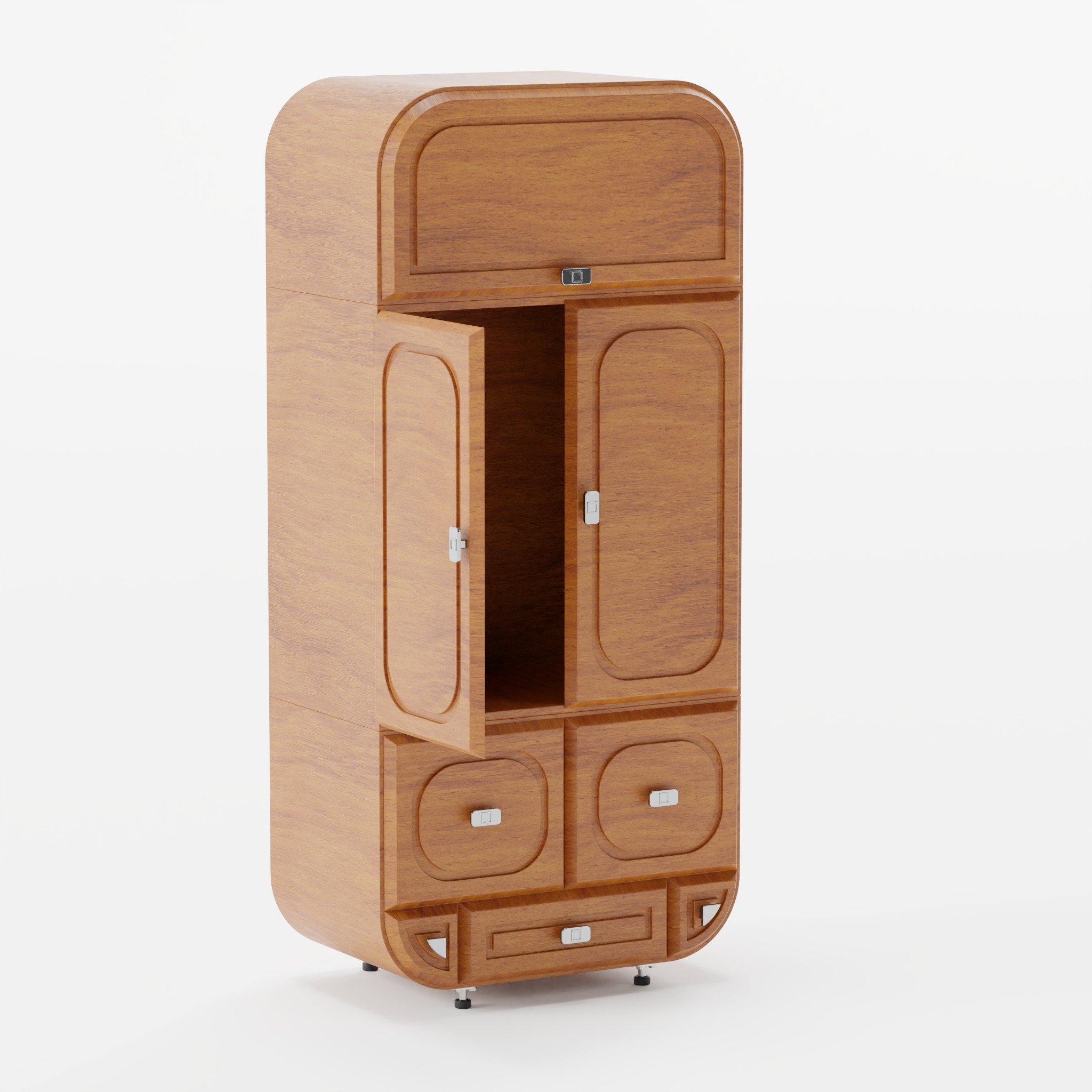 Modular bedroom cabinet | FREE 3D Wardrobe models | BlenderKit