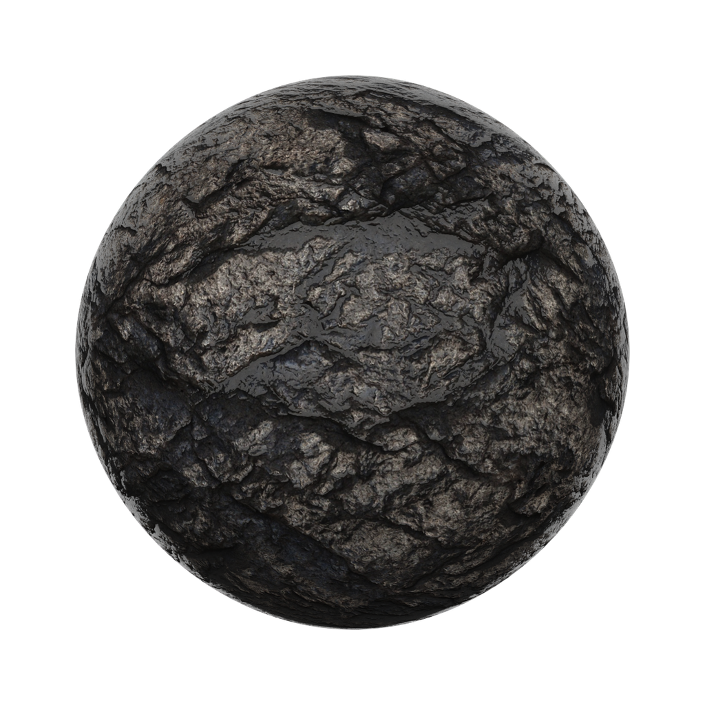 Obsidian rock | FREE rock materials | BlenderKit