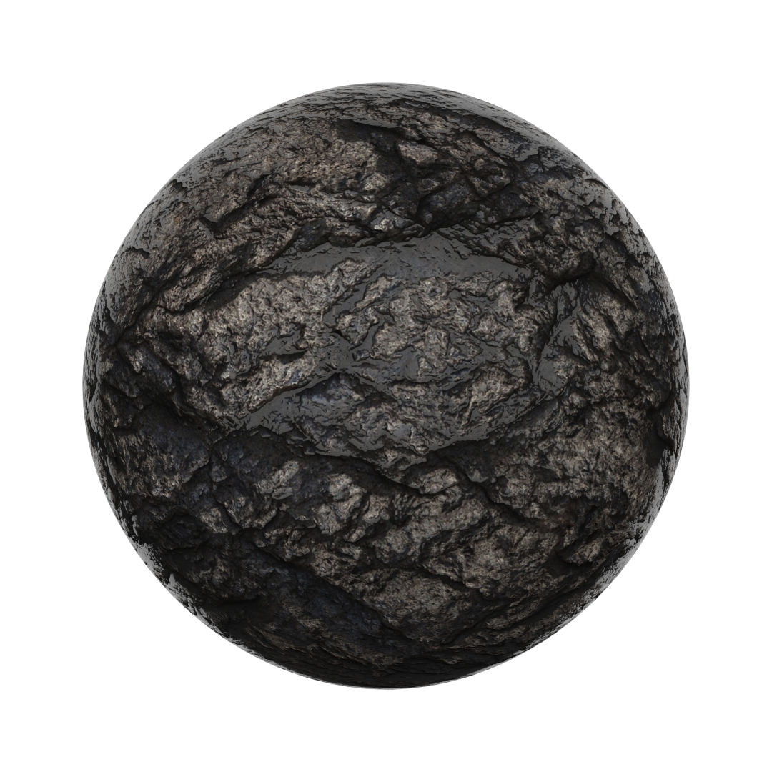 Obsidian rock | FREE rock materials | BlenderKit