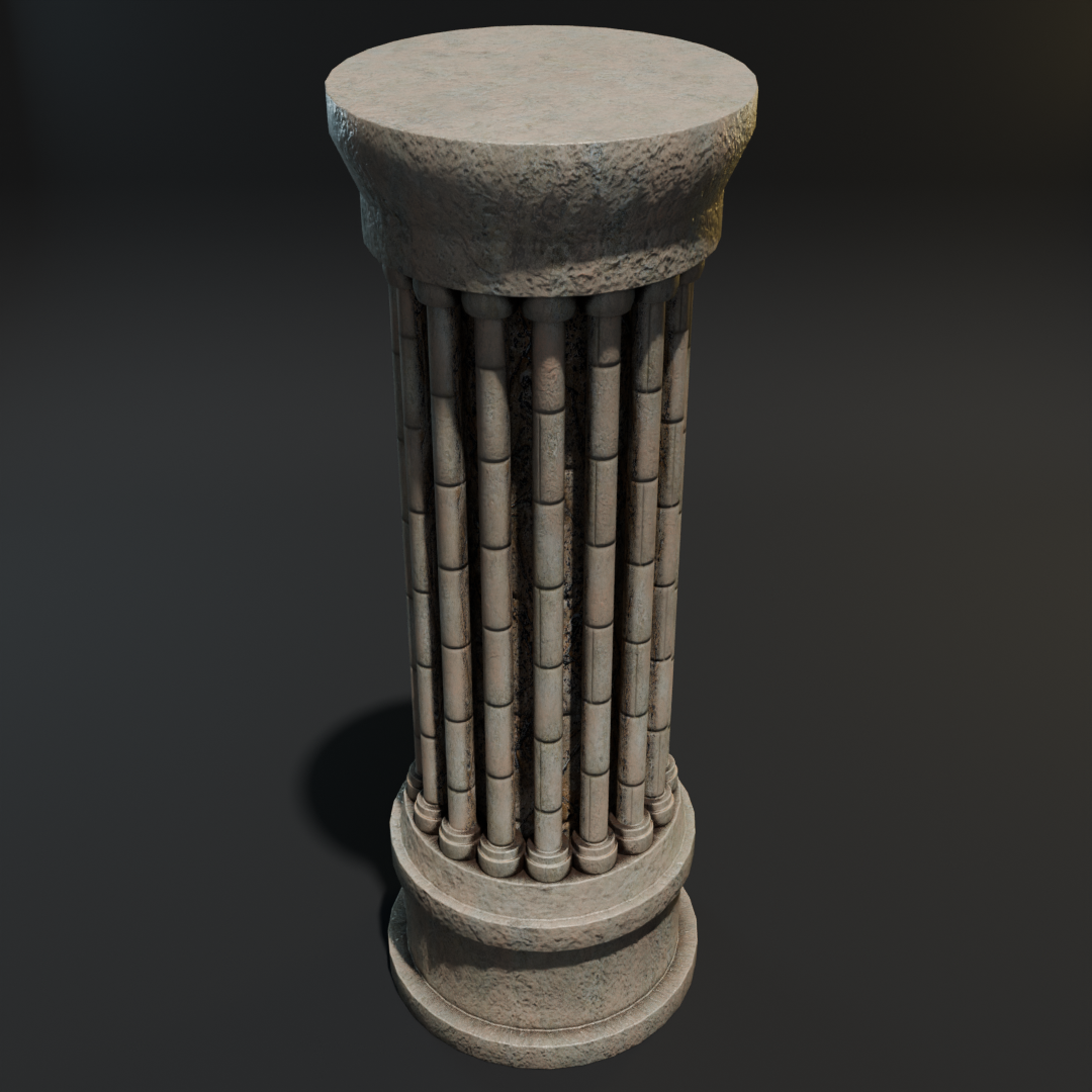 Stone Pillar Complex | Molding / Carving models | BlenderKit