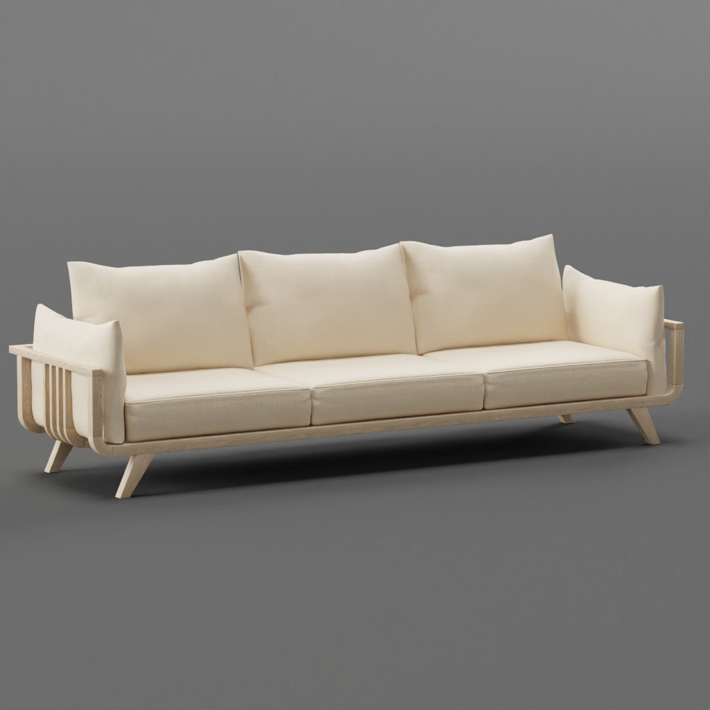 Sofa Three Seat | FREE Sofas models | BlenderKit