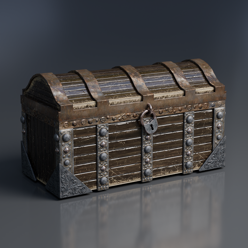 Decorative Medieval Chest Prop | FREE Miscellaneous models | BlenderKit