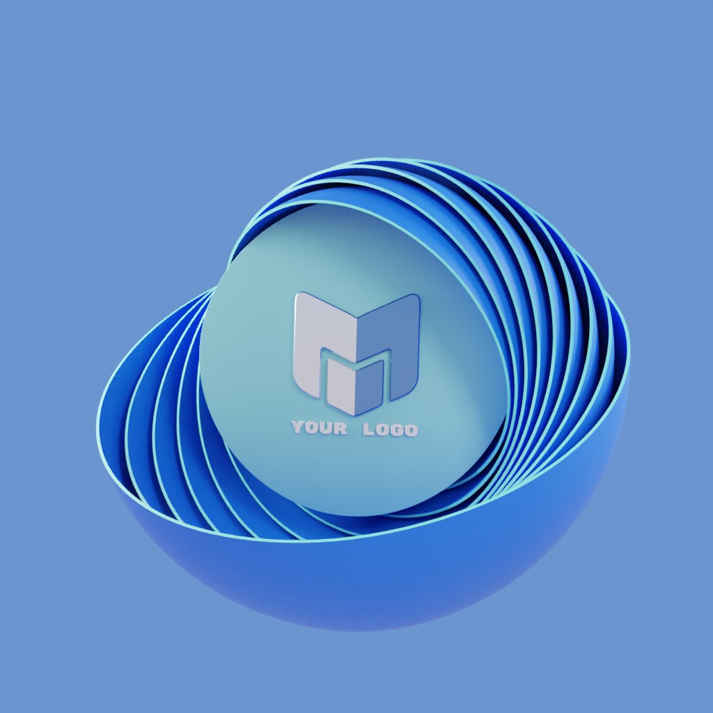 3D Spheres layer Logo Reveal | Abstract scenes | BlenderKit