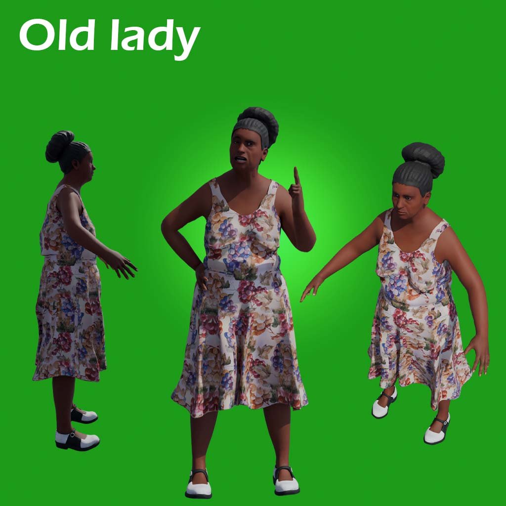 Old lady | Women models | BlenderKit