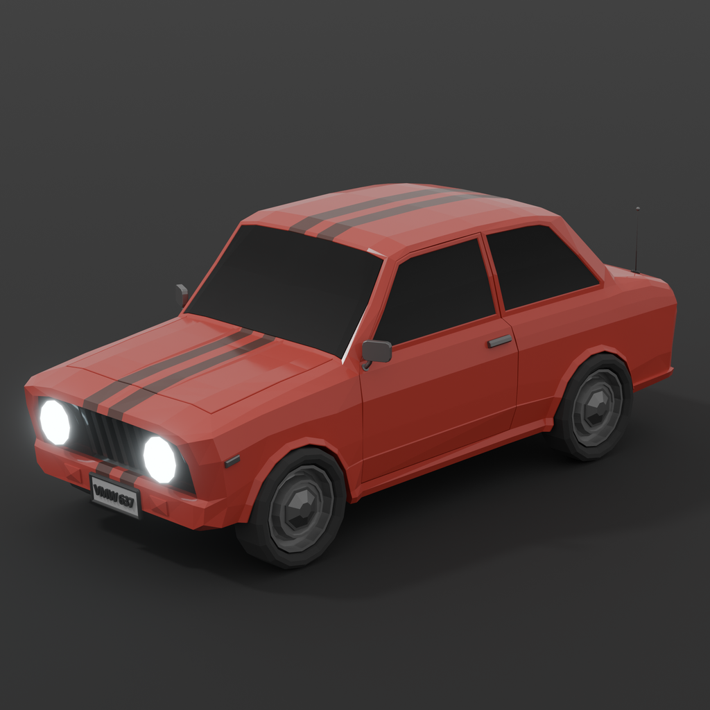 Low Poly Red Racing Car | Race Cars models | BlenderKit