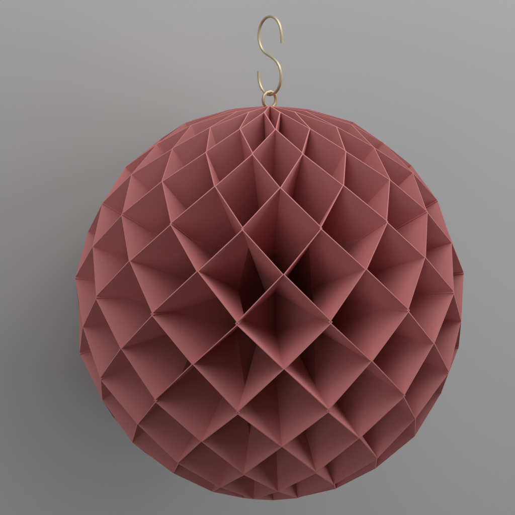 Christmas Origami Deco Circle | Holiday Decorations models | BlenderKit