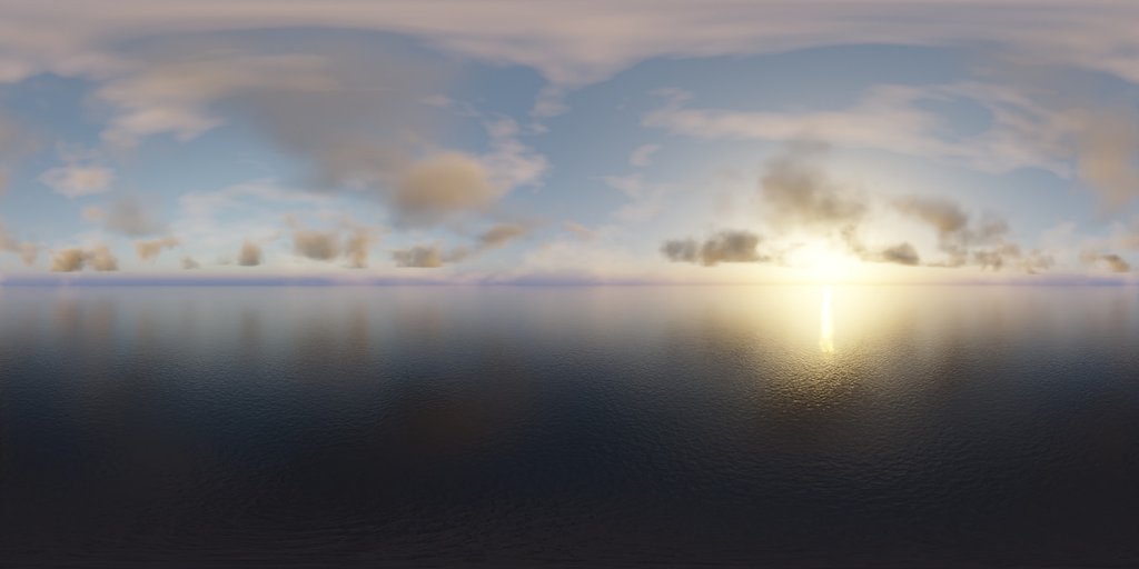 Calm Ocean Sunset | Water Environments HDRis | BlenderKit