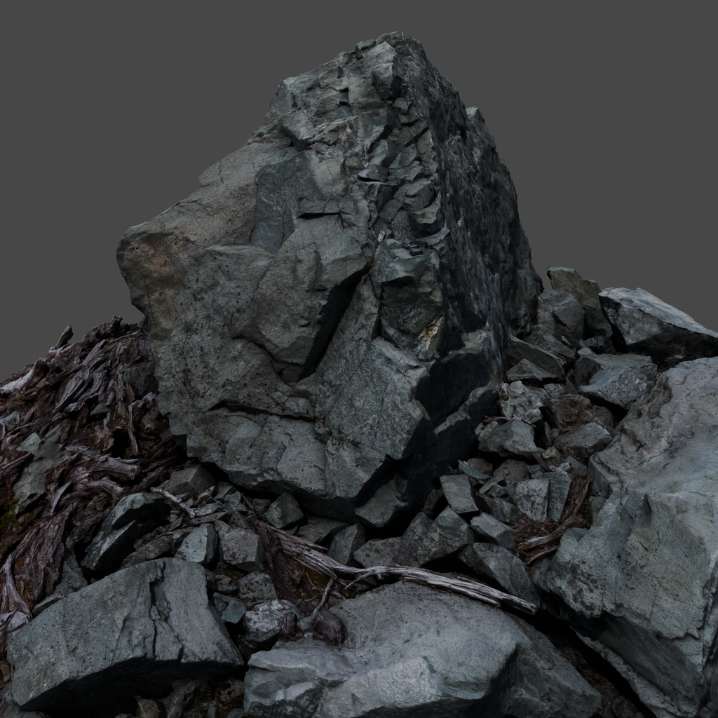 Rock and Boulder on Rocky Mountain | Environment Elements models | BlenderKit
