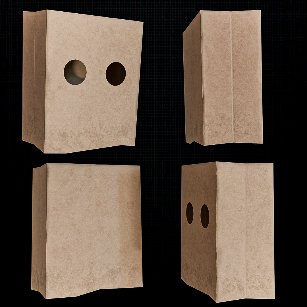Paper Bag Mask - Straight Cut | Interior Decorations models | BlenderKit