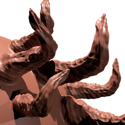 Gnarled Creature Horn | Animal / Creature Tail & Horns brushes | BlenderKit