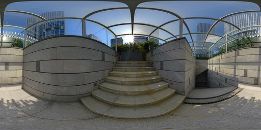Daytime staircase entrance | Cityscapes HDRis | BlenderKit