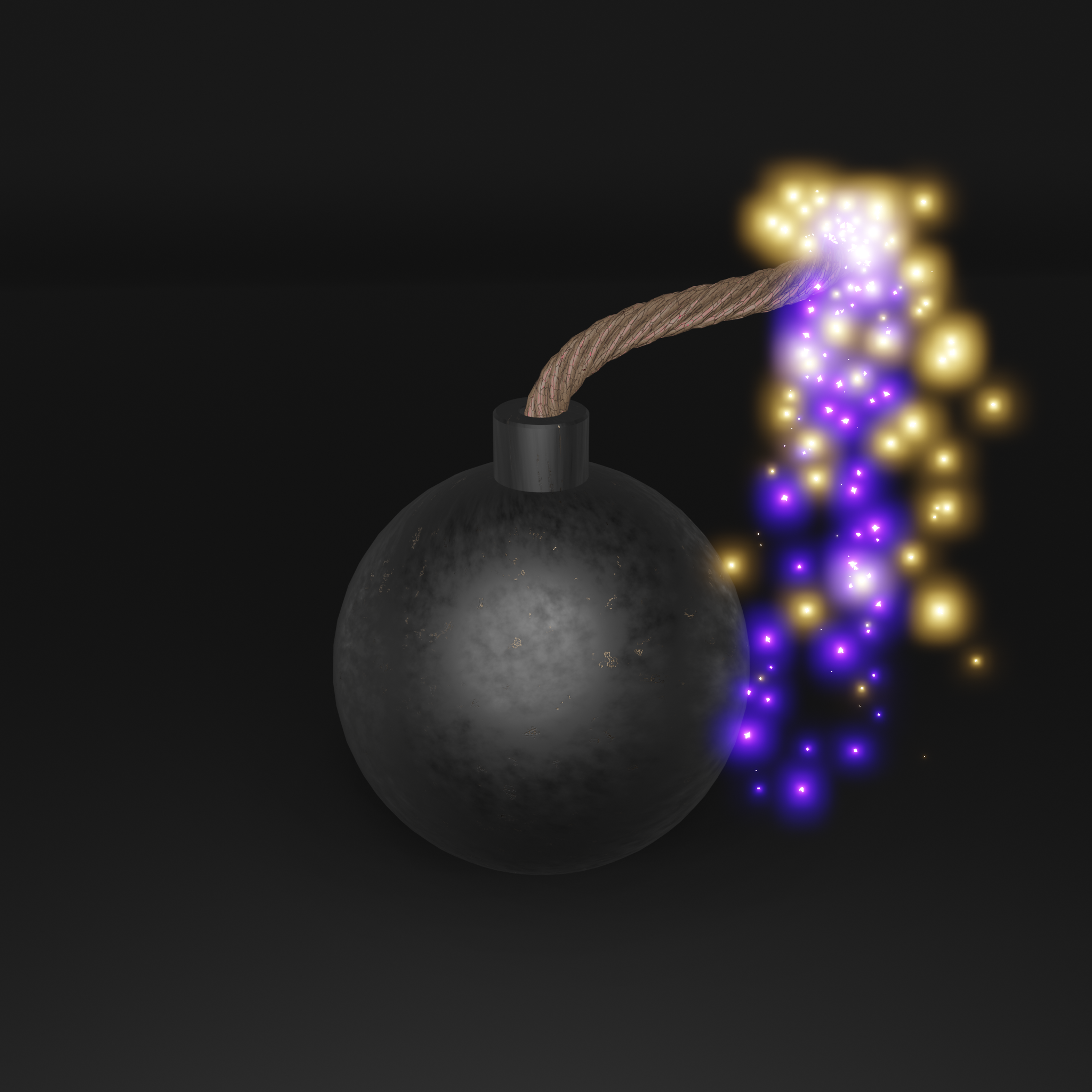 Animated comic bomb | FREE Modern Weapons models | BlenderKit