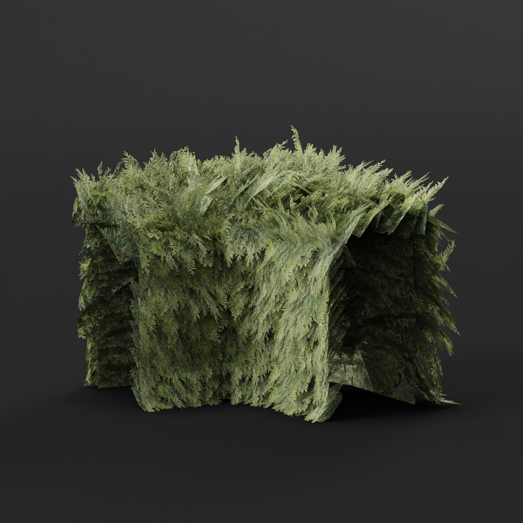 Red Cedar Bush Corner Round | Outdoor Plants models | BlenderKit