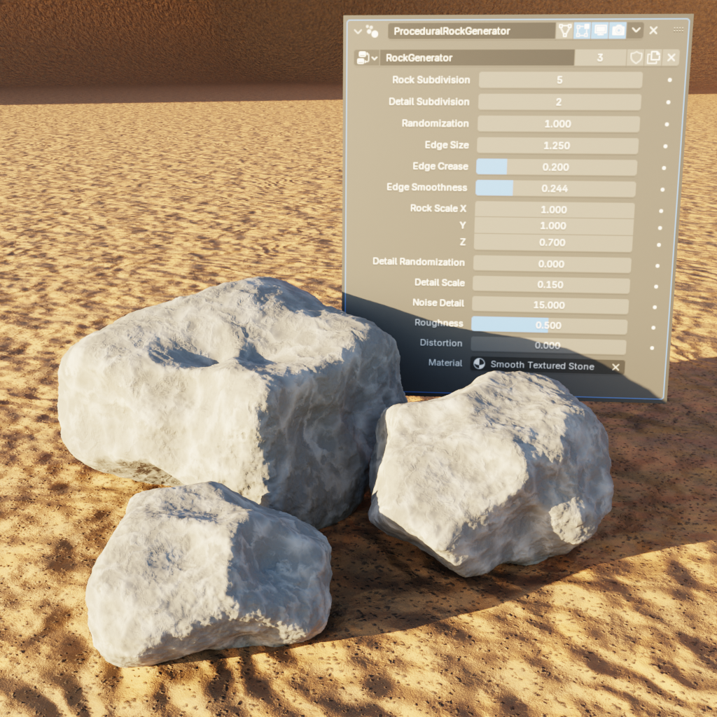 Procedural Rock Generator | FREE Edit / Object mode Node Groups ...