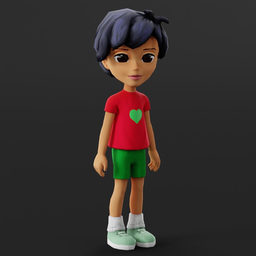 Kid Green | Children models | BlenderKit
