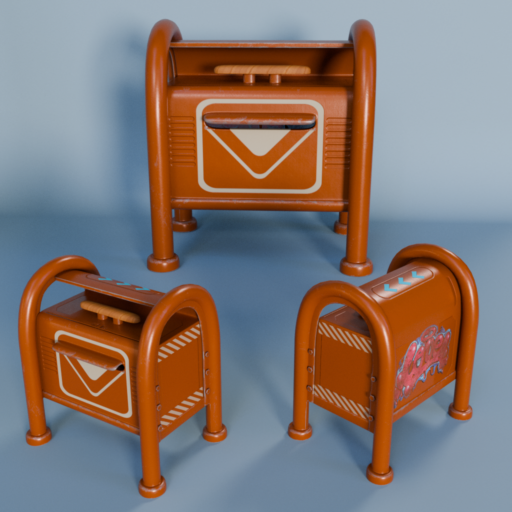Mail Box | FREE Urban Environment models | BlenderKit