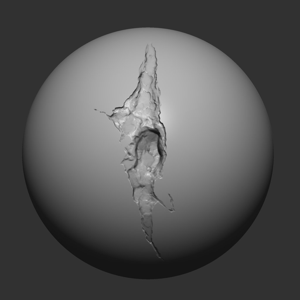 NS Plaster Damage vertical line | plaster brushes | BlenderKit