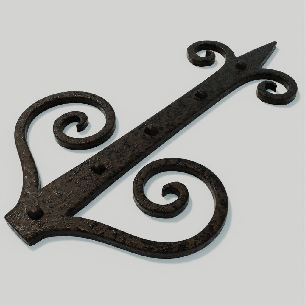Cast Iron Hinge | Doors models | BlenderKit