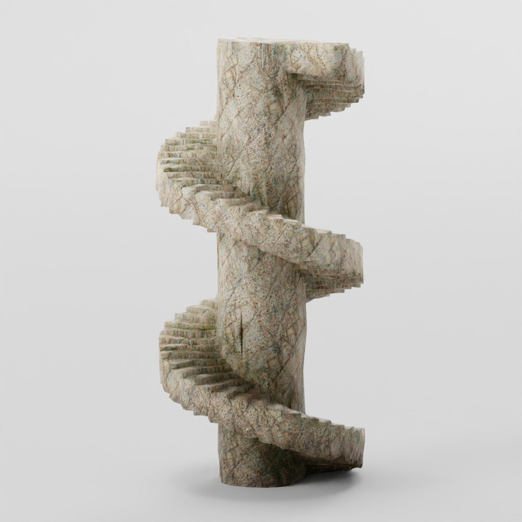Spiral Stone Staircase | Stairs models | BlenderKit