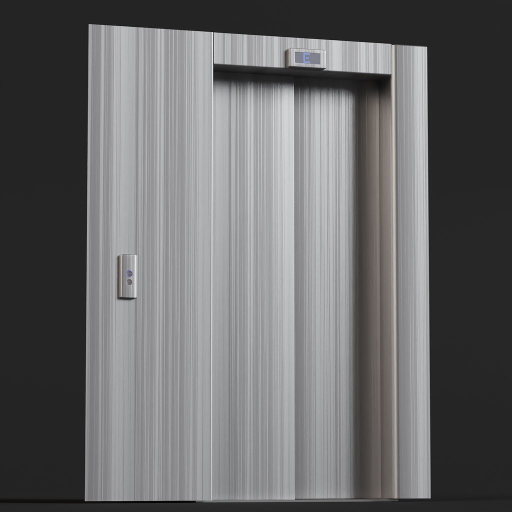 BlenderKit | Download the Elevator Steel Door model