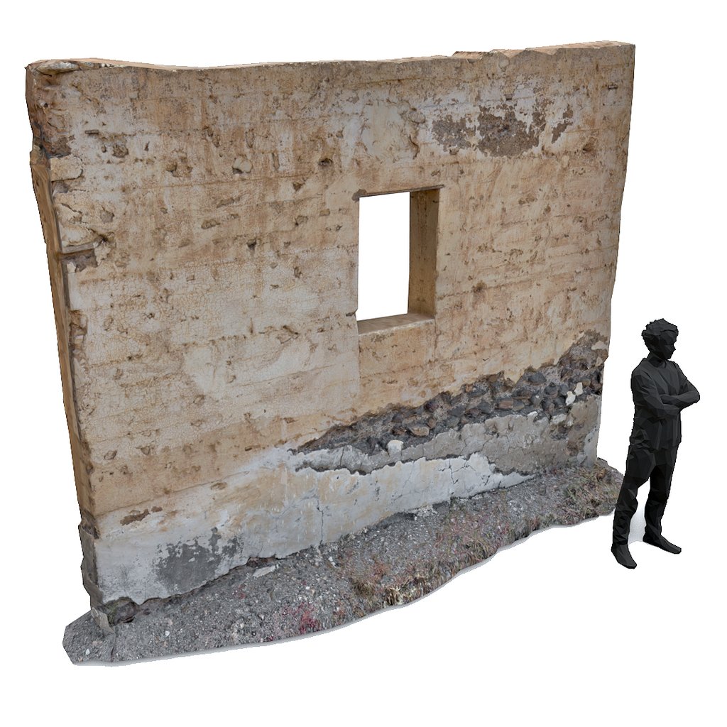 Wall ruin eroded 3of5 | Historic Buildings models | BlenderKit