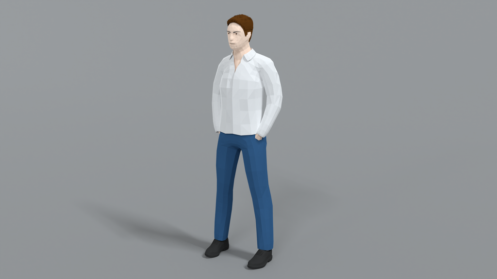 Low Poly Casual Man | Men models | BlenderKit
