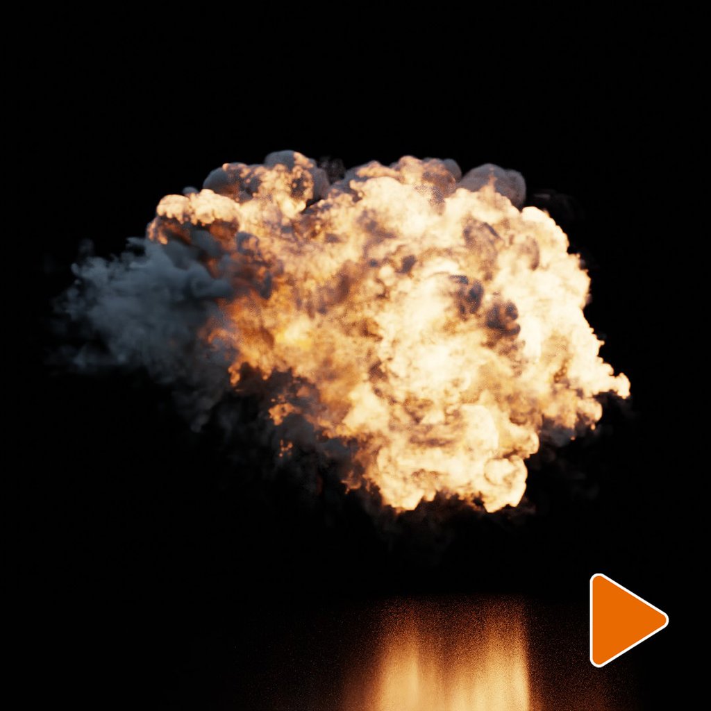 Aerial Explosion Animated | FREE Simulations models | BlenderKit