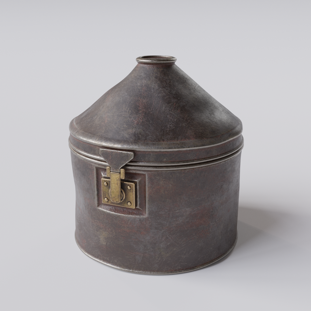Old metal container | Miscellaneous models | BlenderKit