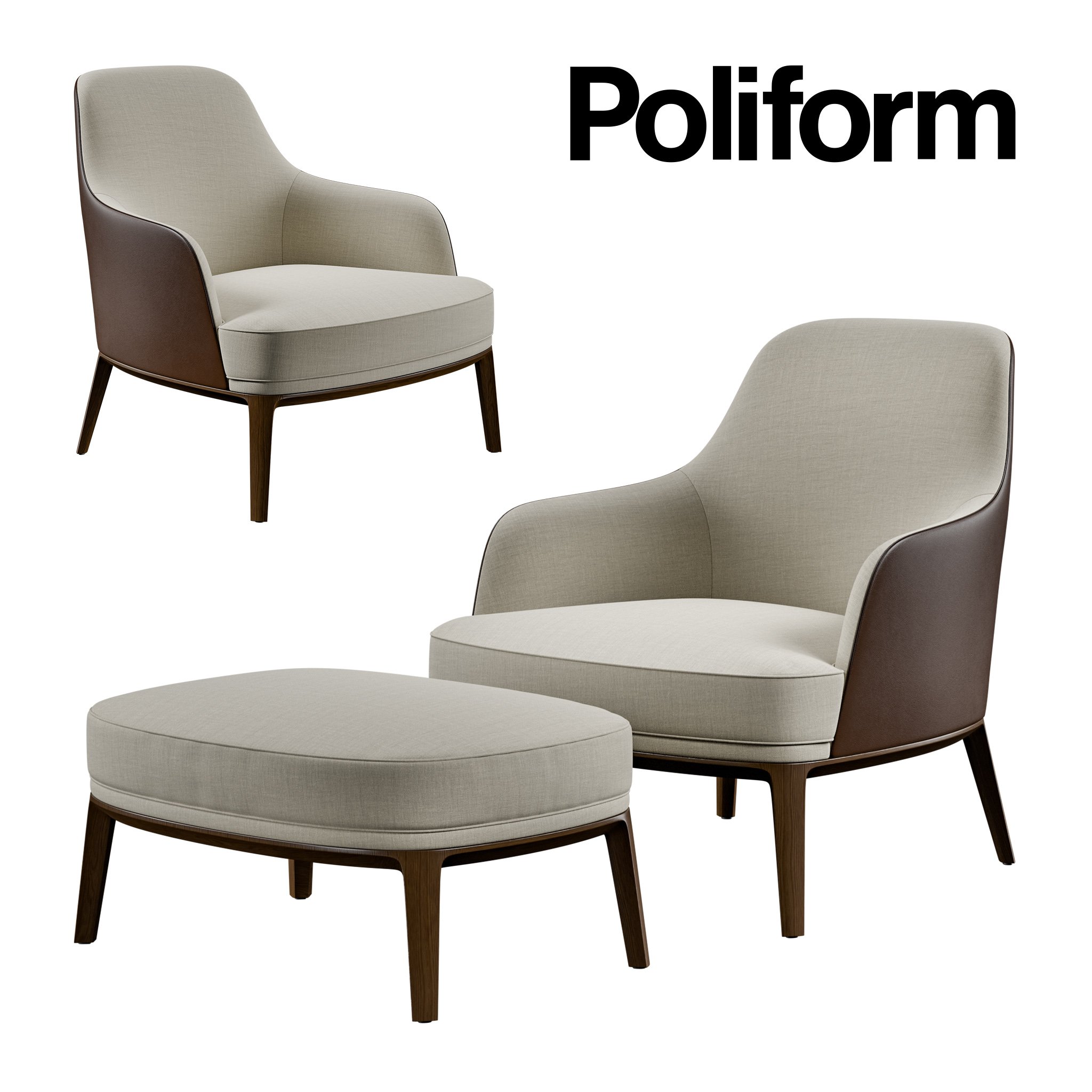 Poliform jane | FREE Armchairs models | BlenderKit