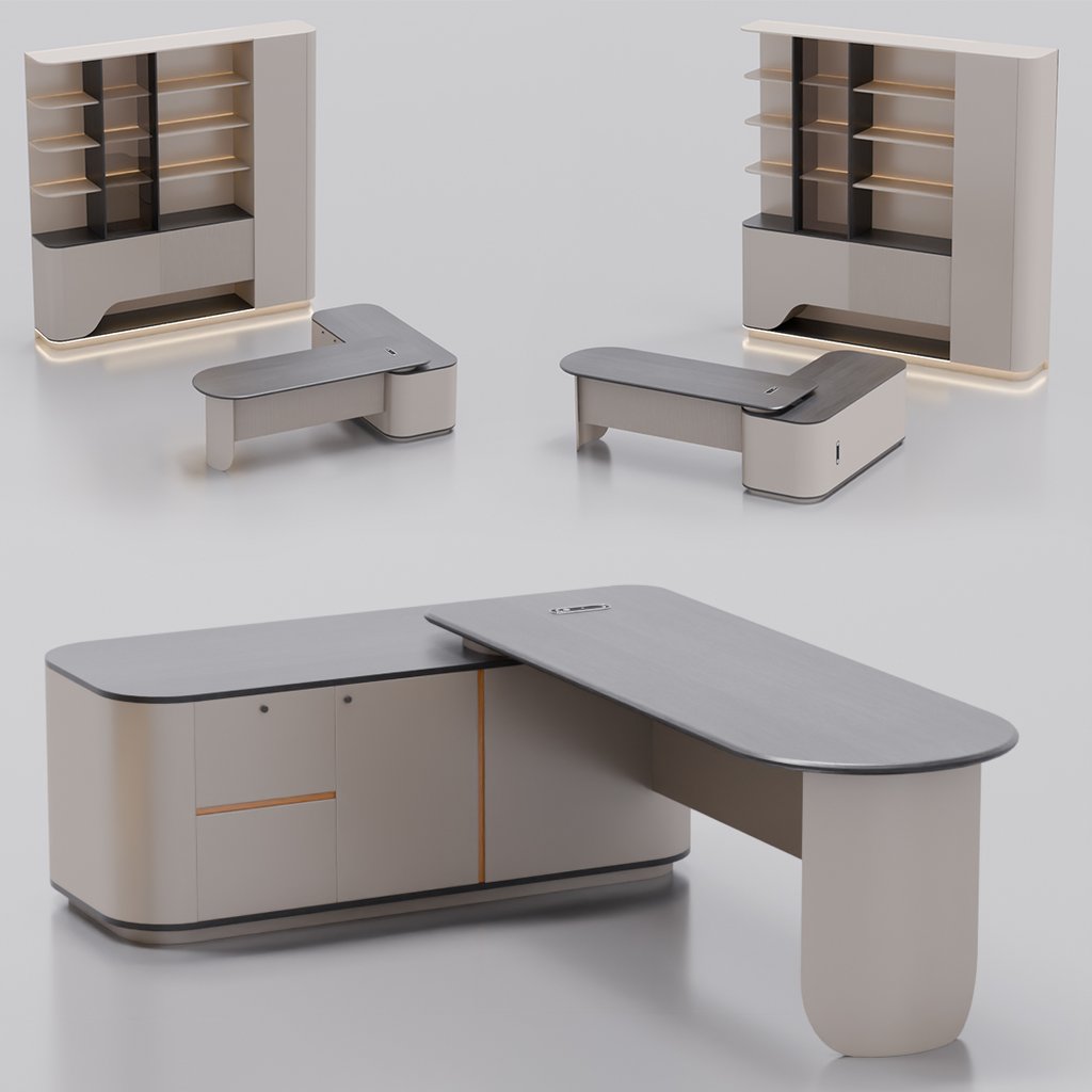 Executive office desk | Desks models | BlenderKit
