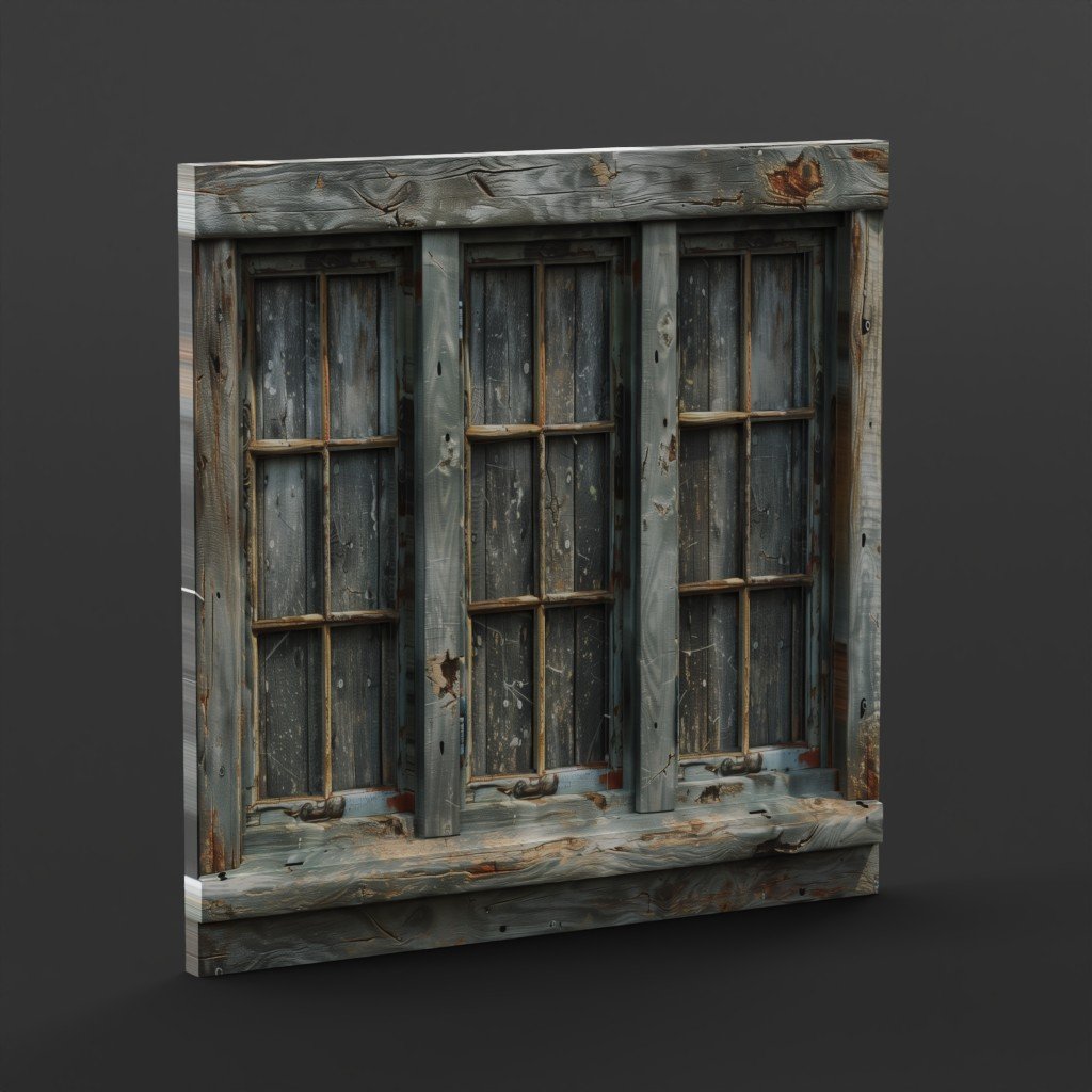 Old window - T - 127 | Windows models | BlenderKit
