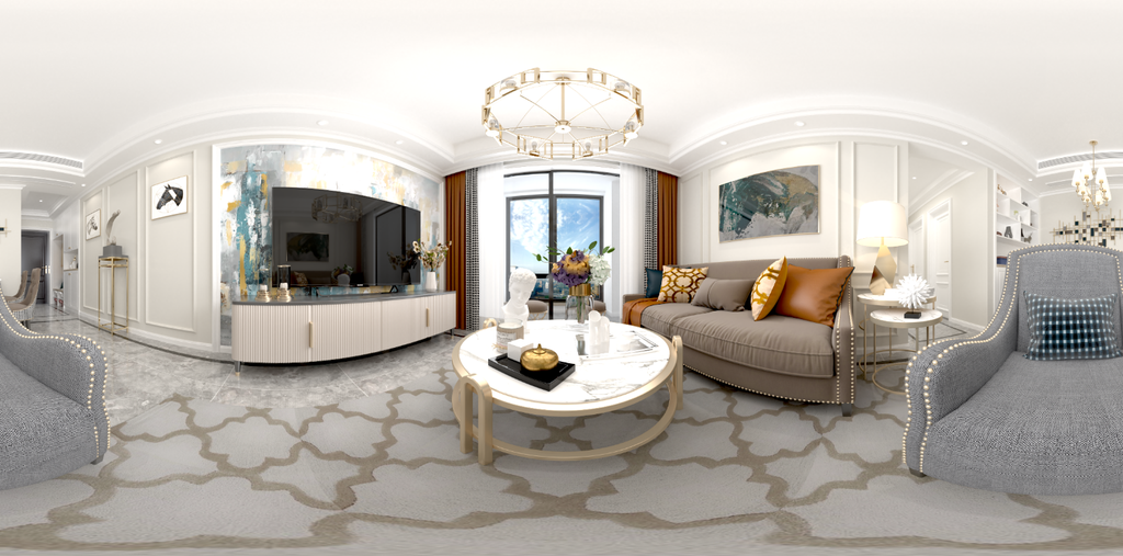 Living room | FREE Interiors HDRis | BlenderKit