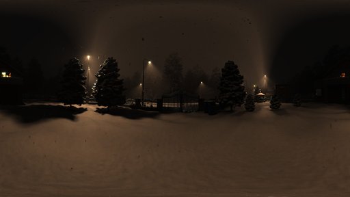 Snowy night | Nighttime Environments HDRis | BlenderKit