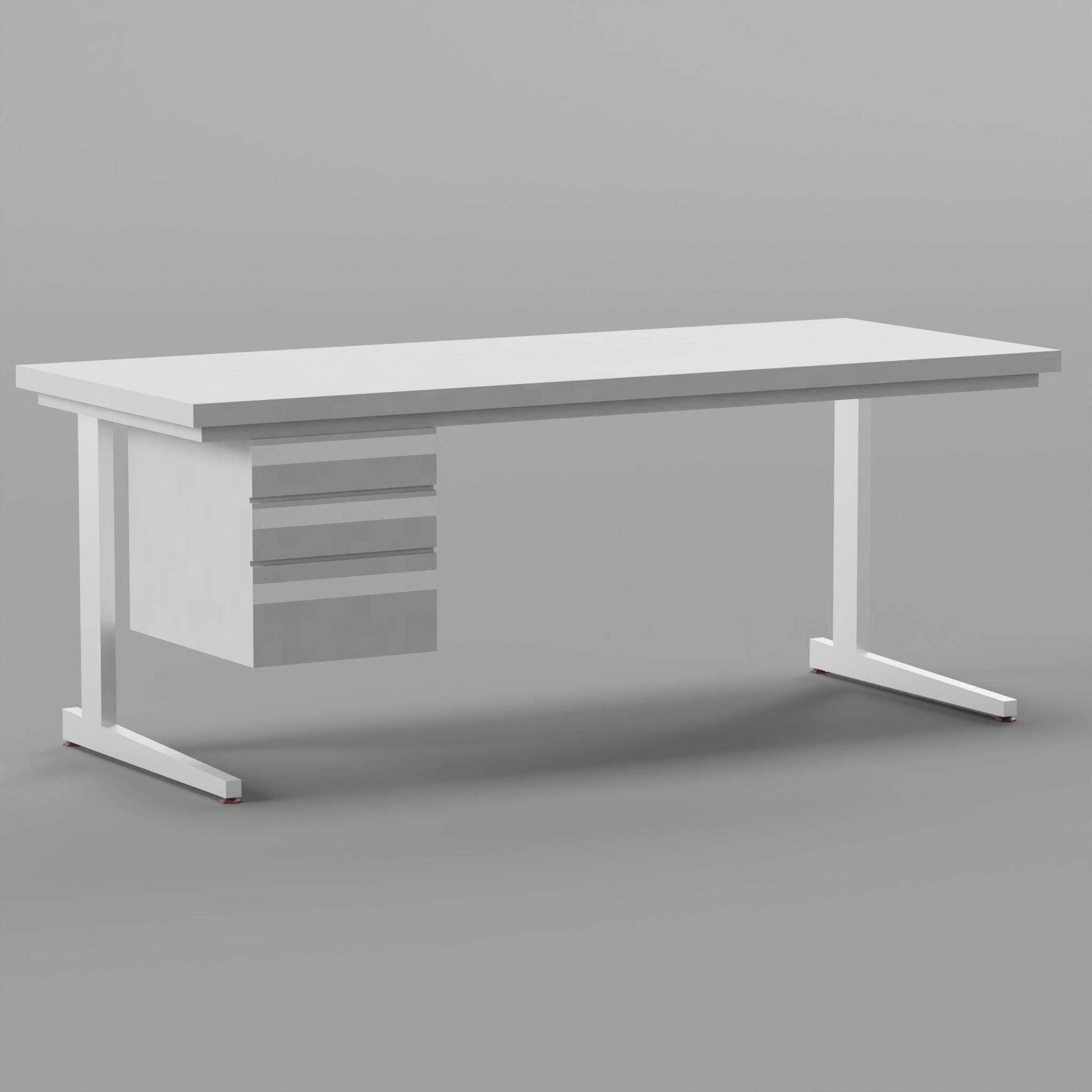 Desk with drawers - Light | FREE Desks models | BlenderKit