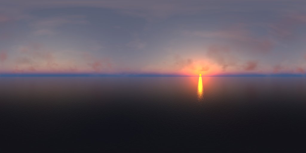 Sunset Ocean Glow Horizon | Water Environments HDRis | BlenderKit