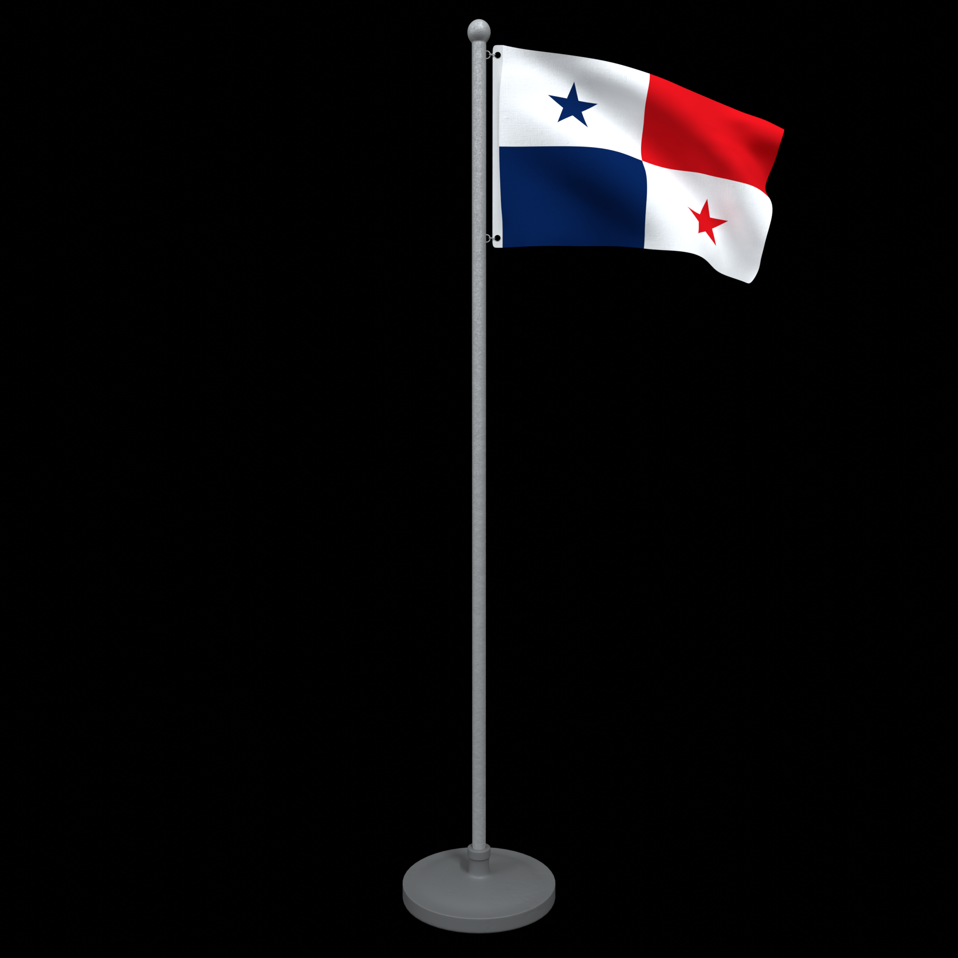 Animated Flag of Panama | Exterior Elements models | BlenderKit