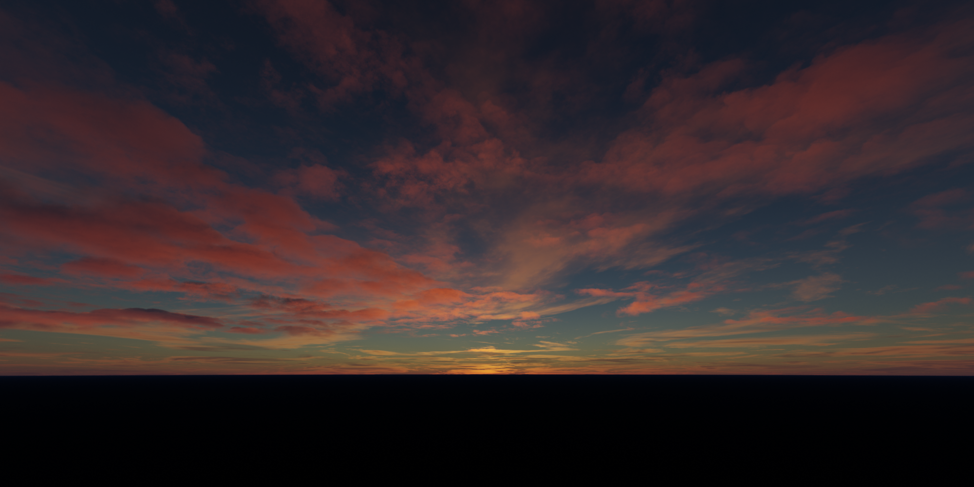Pink Cloudy Twilight Sky | FREE Nature HDRis | BlenderKit