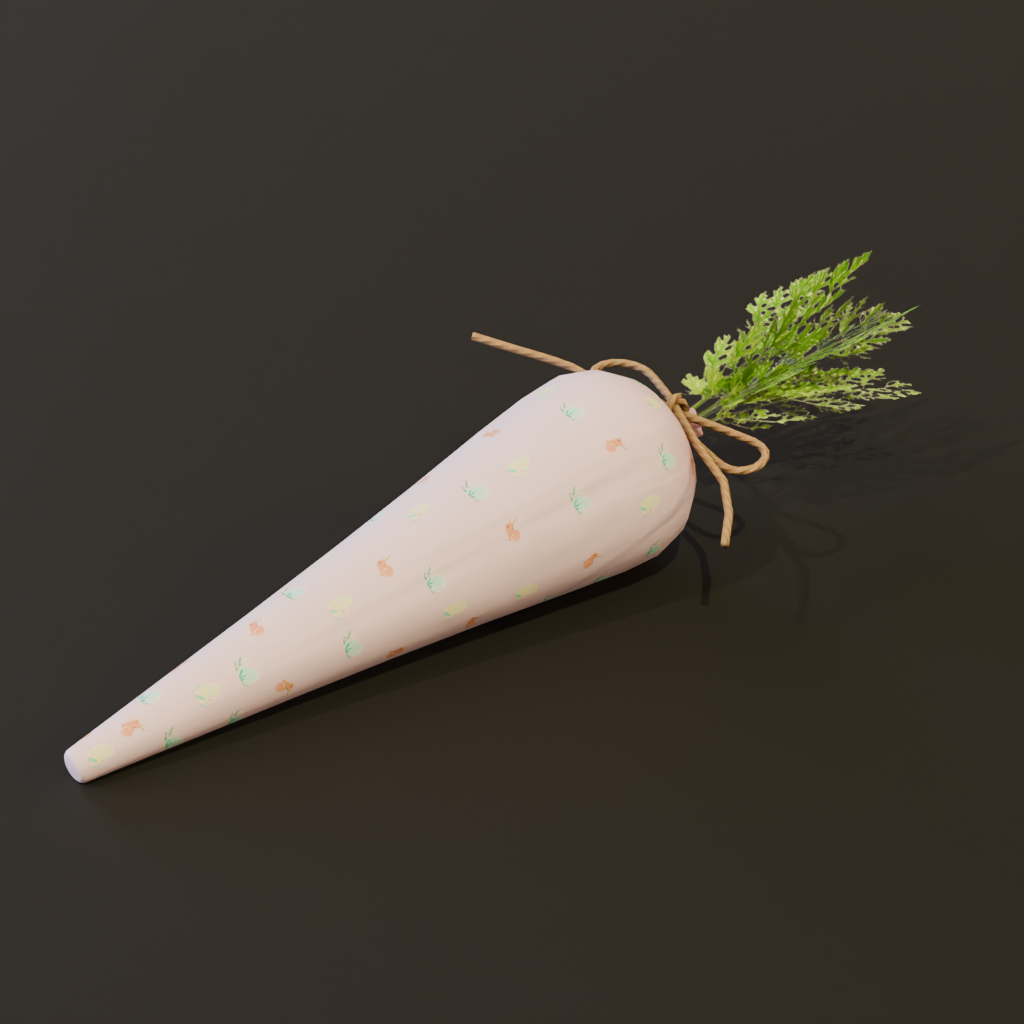 Easter Wrapped Carrot Bunny | Holiday Decorations models | BlenderKit