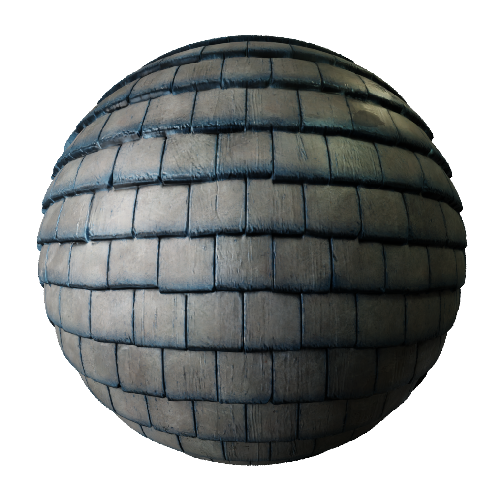 Slate Roof Tiles Grey Edgewear | FREE roofing materials | BlenderKit