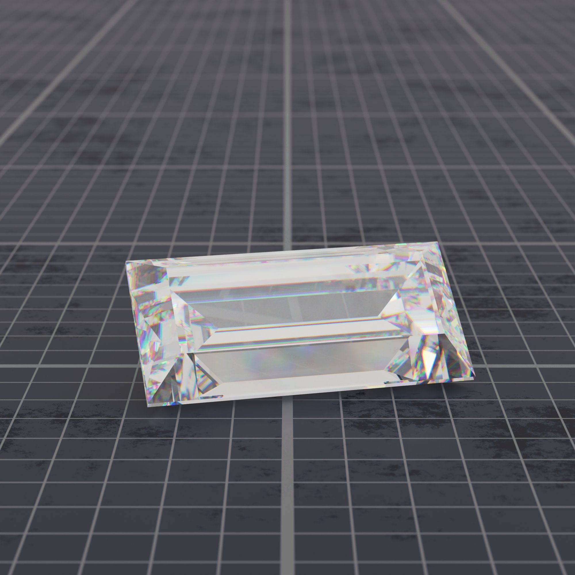 Baguette cut diamond | FREE Miscellaneous models | BlenderKit