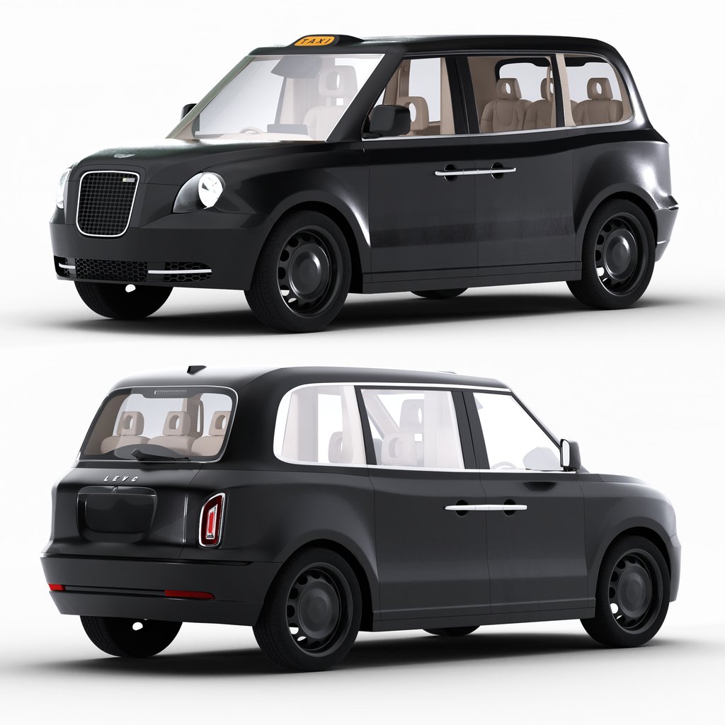 London taxi car | Modern Cars models | BlenderKit