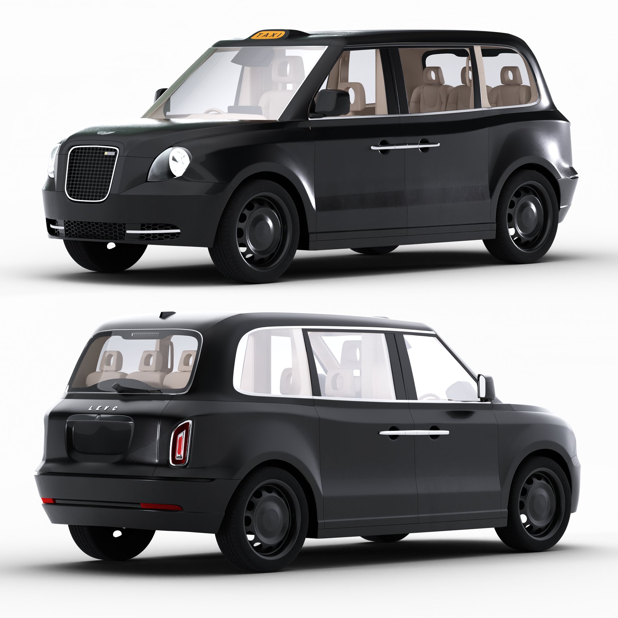 London taxi car | Modern Cars models | BlenderKit