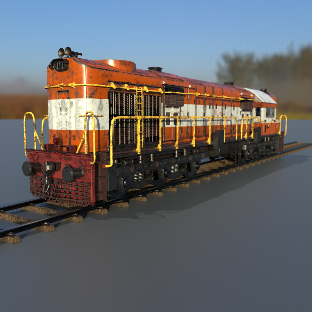Indian Diesel Train Locomotive | Railed vehicles models | BlenderKit