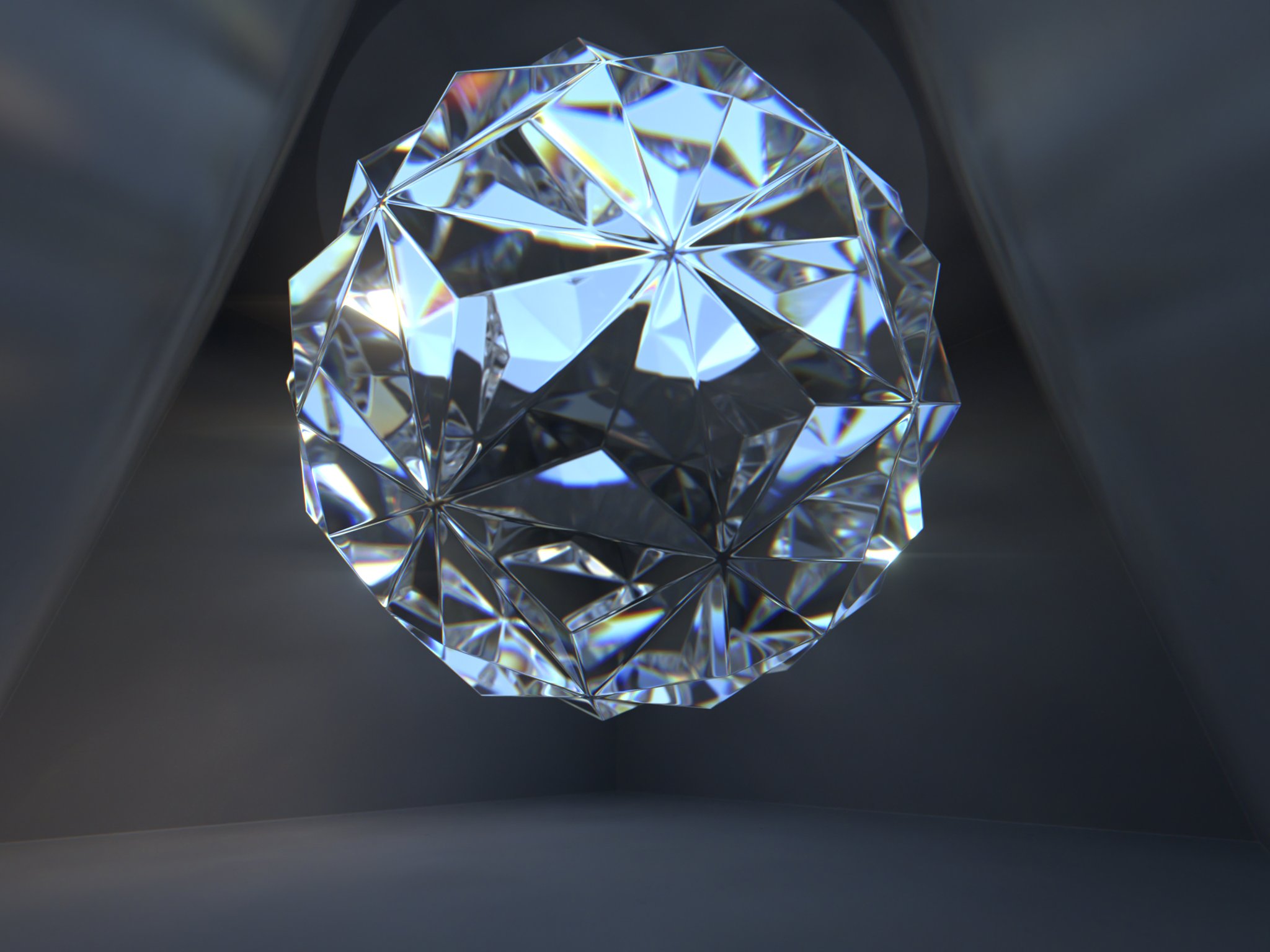 Light Dispersion Glass Shader Scene | FREE Abstract scenes | BlenderKit